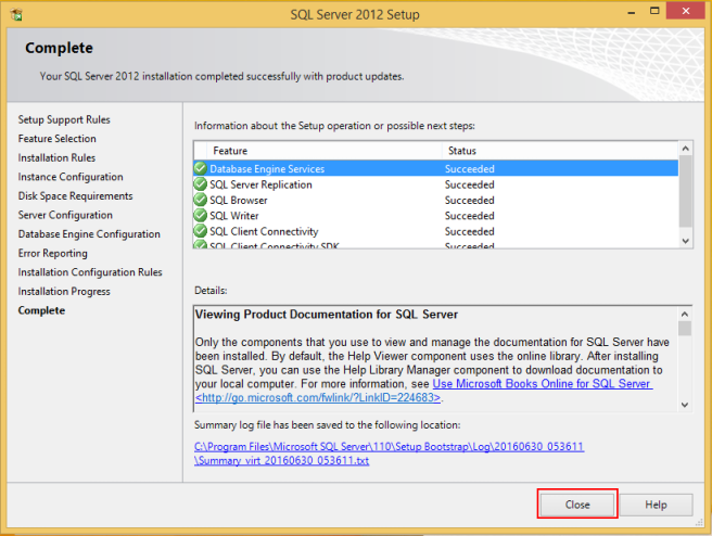 sql server 2012