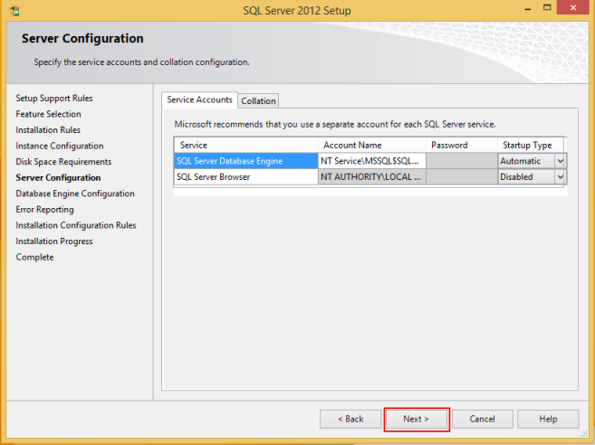 sql server 2012
